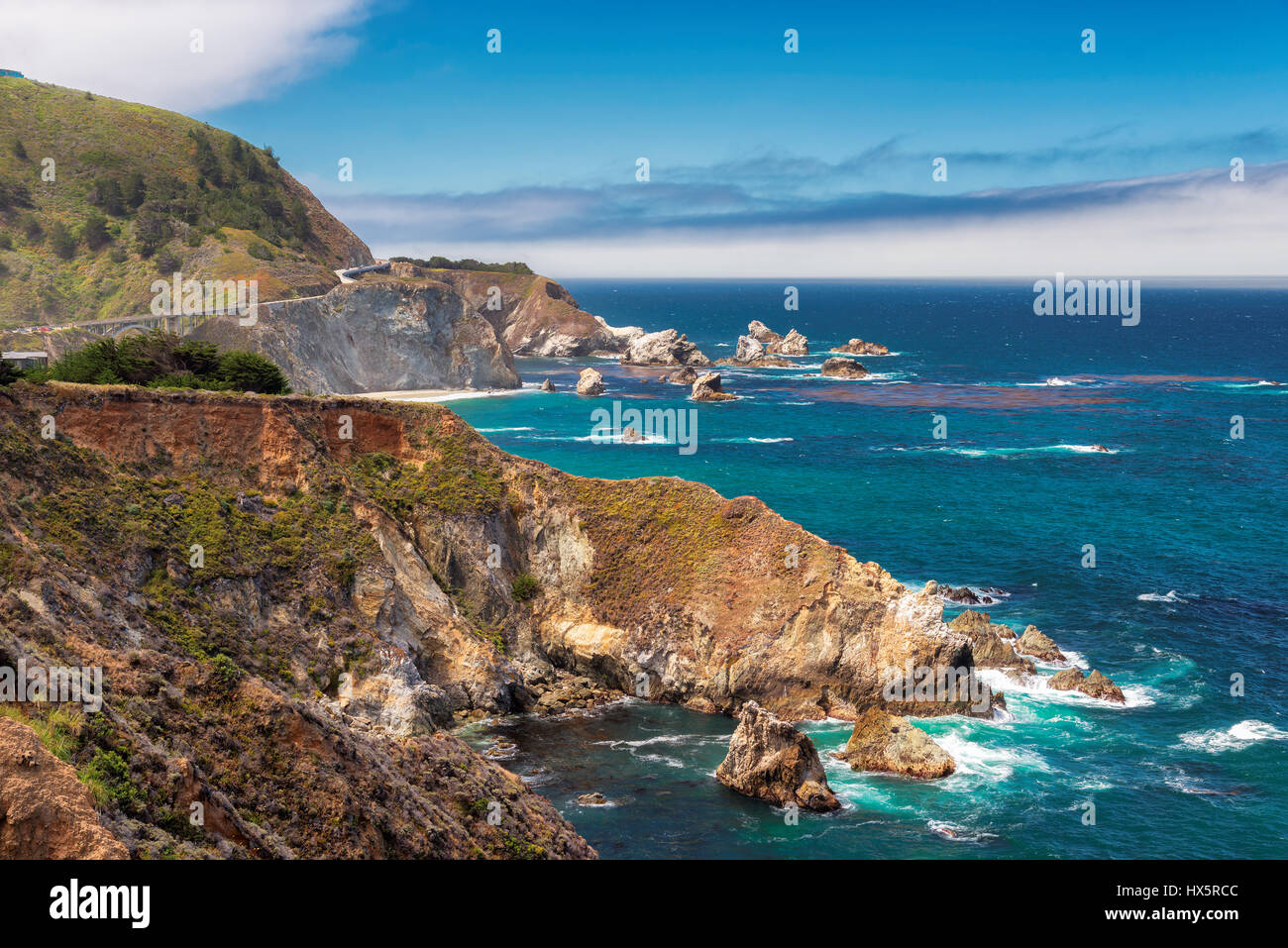 Beautiful View of the California Coastline along State Road 1 Stock ...