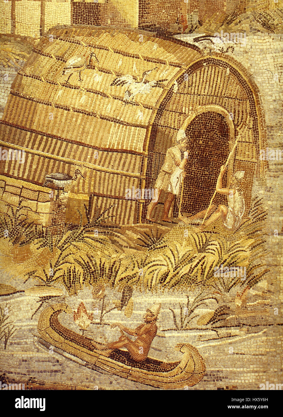 Praeneste Nile Mosaic Section 15 Detail 2 Stock Photo - Alamy