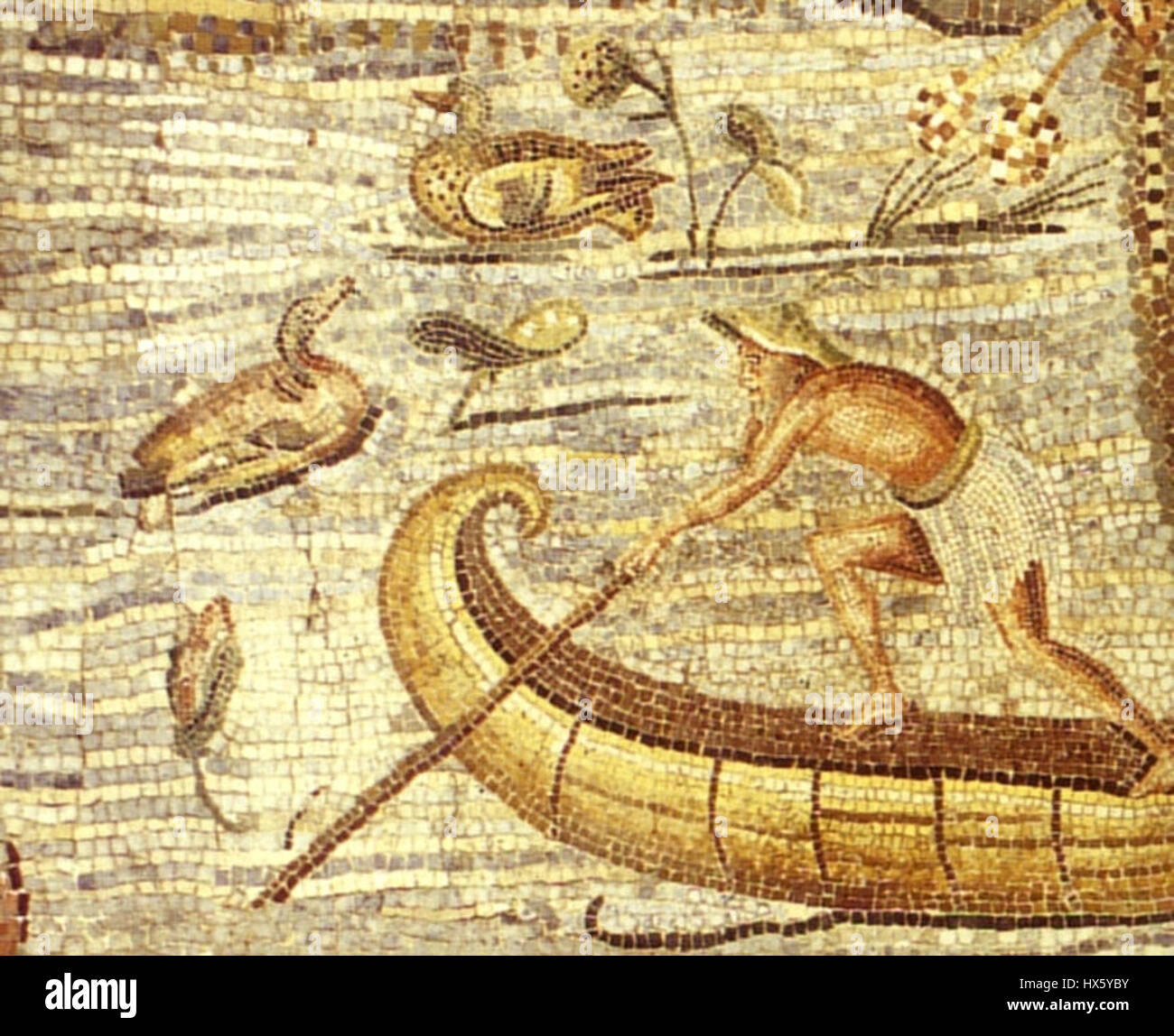 Praeneste Nile Mosaic Section 13 Detail 1 Stock Photo - Alamy