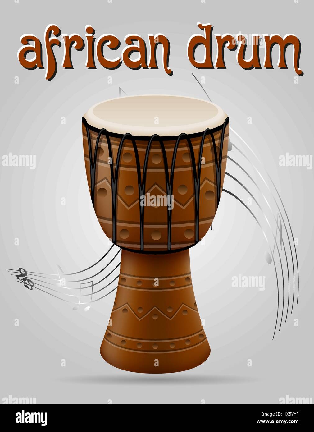 african drum musical instruments stock vector illustration isolated on ...