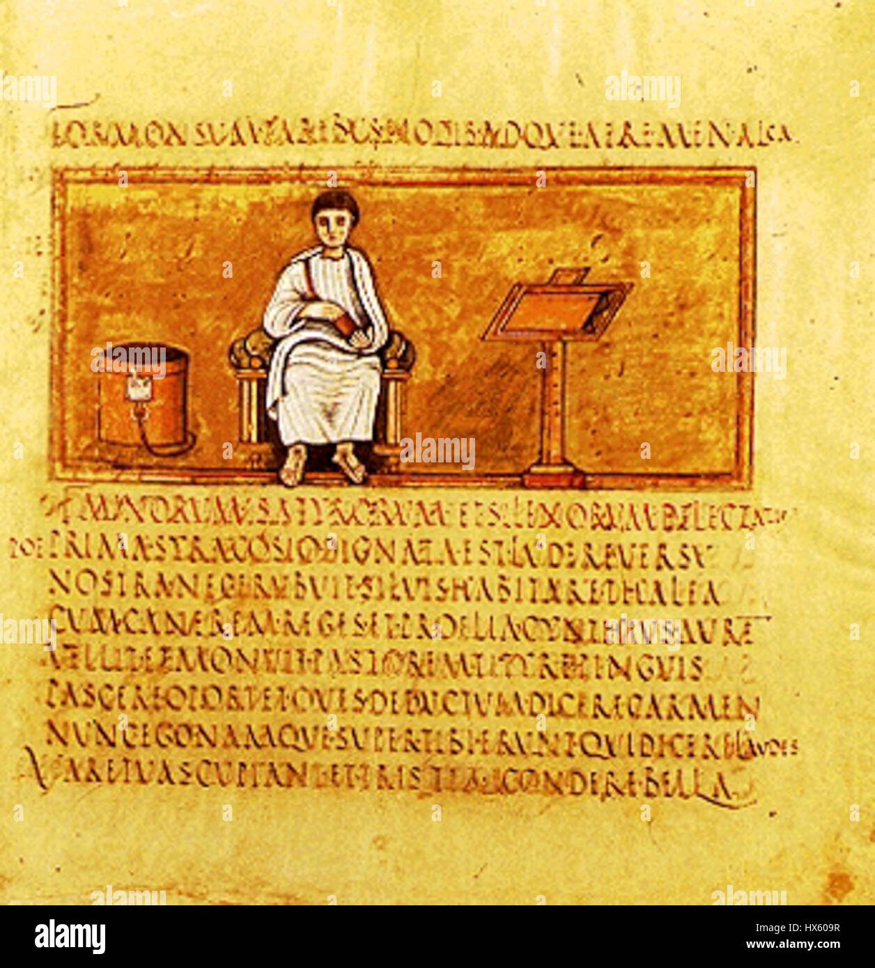 The Roman Virgil Folio 014r features a portrait of the ancient poet ...