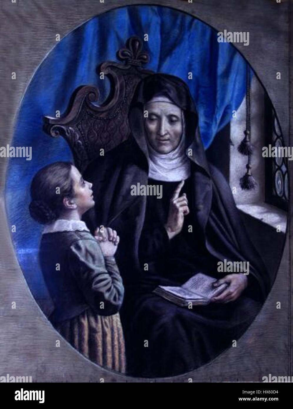 Saint Angela Merici, depicted in this artwork, is known for founding ...