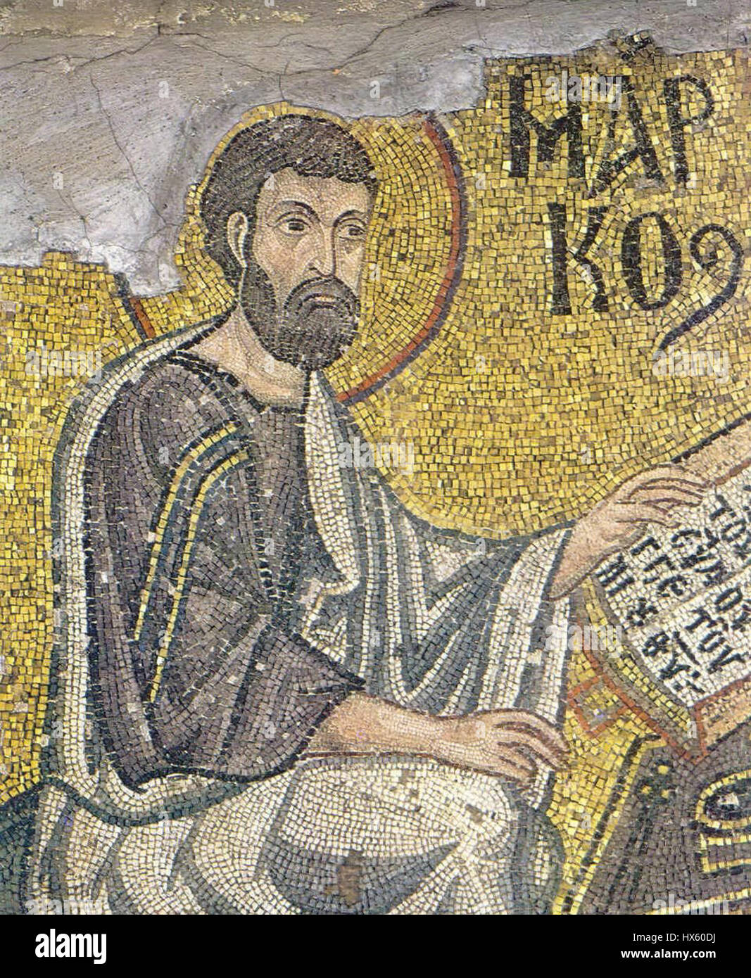 The 'Saint Mark' mosaic in the Nea Moni monastery of Chios represents ...