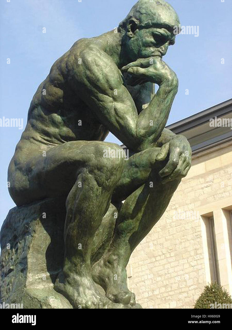 This sculpture by Auguste Rodin captures the figure of a philosopher ...