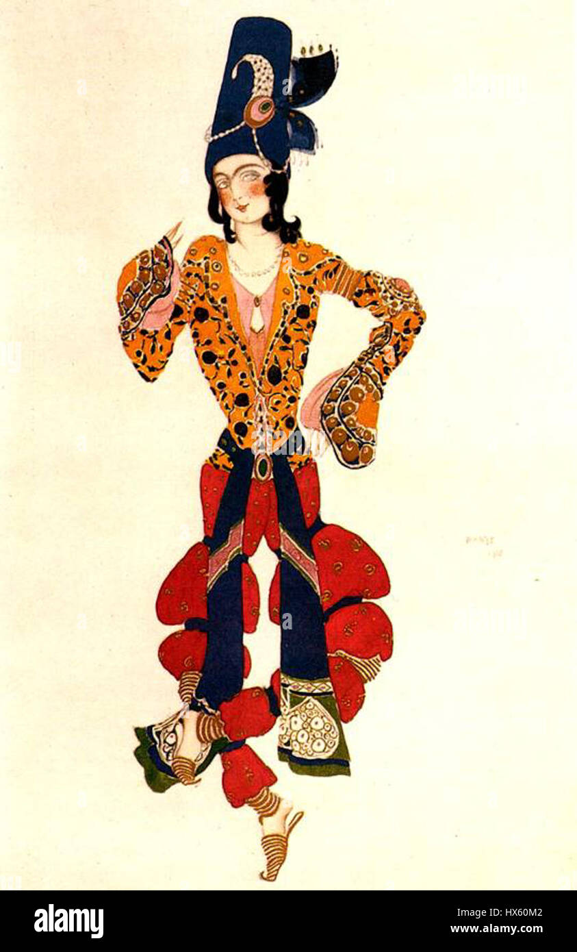 Leon Bakst's 'Scheherazade' is a vibrant and dynamic costume design for ...