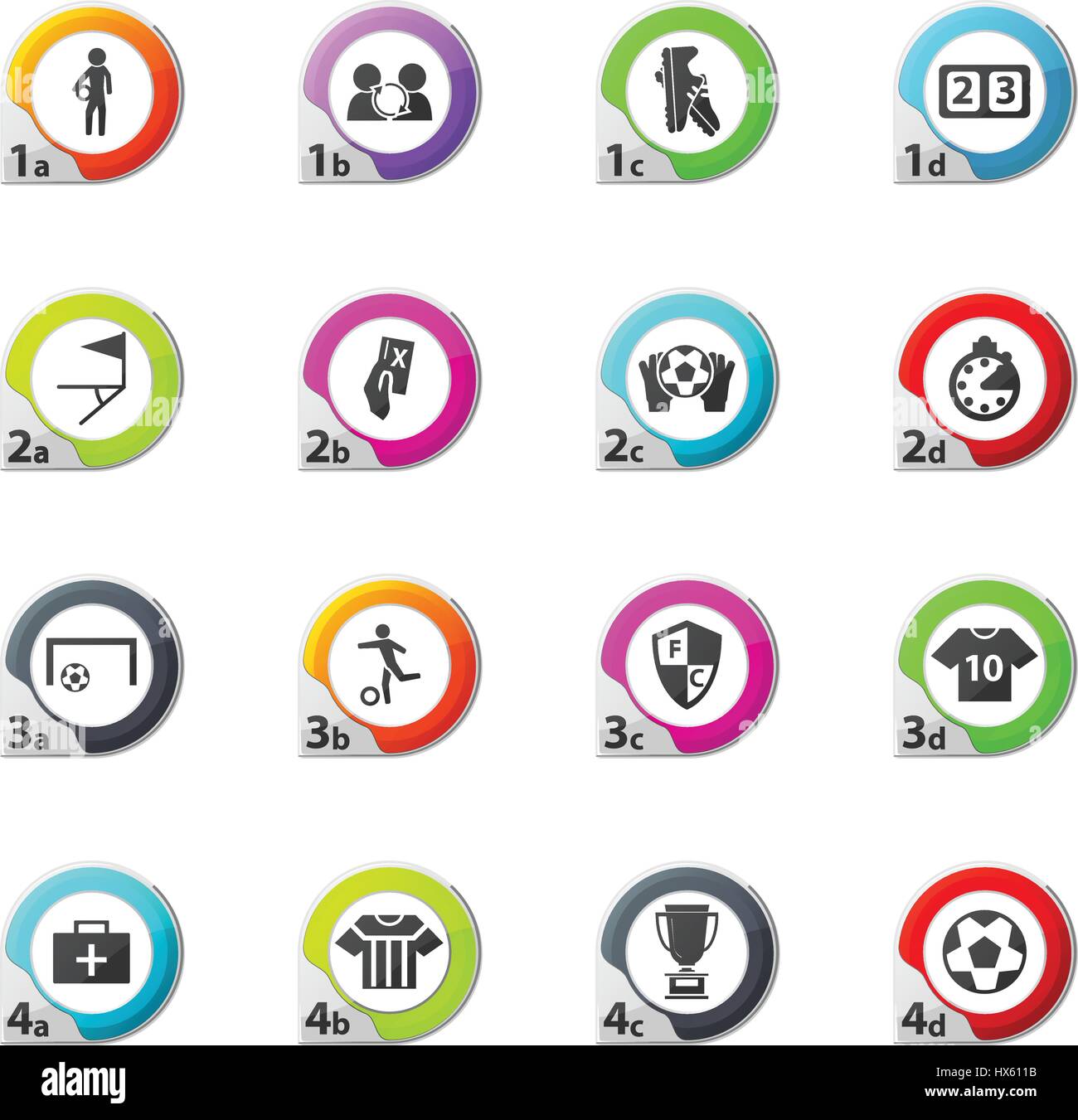 Soccer web icons for user interface design Stock Vector Image & Art - Alamy