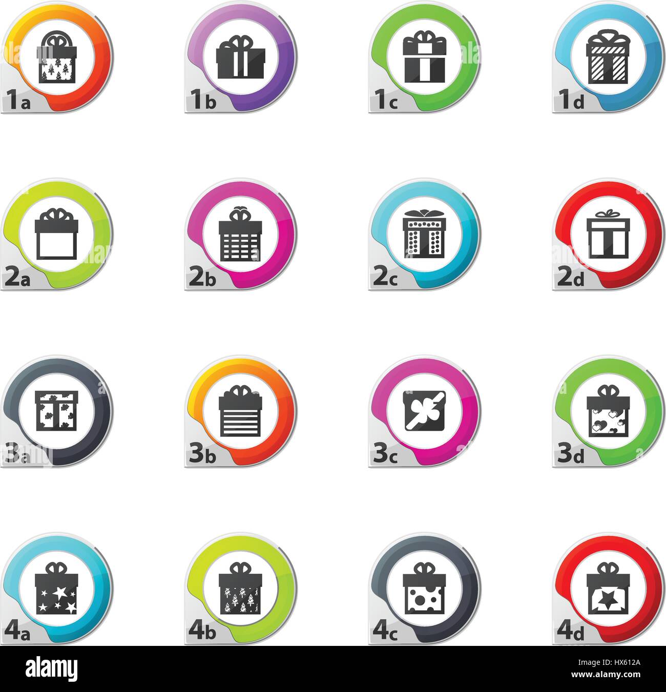 Gift box interface icon Stock Vector Images - Alamy