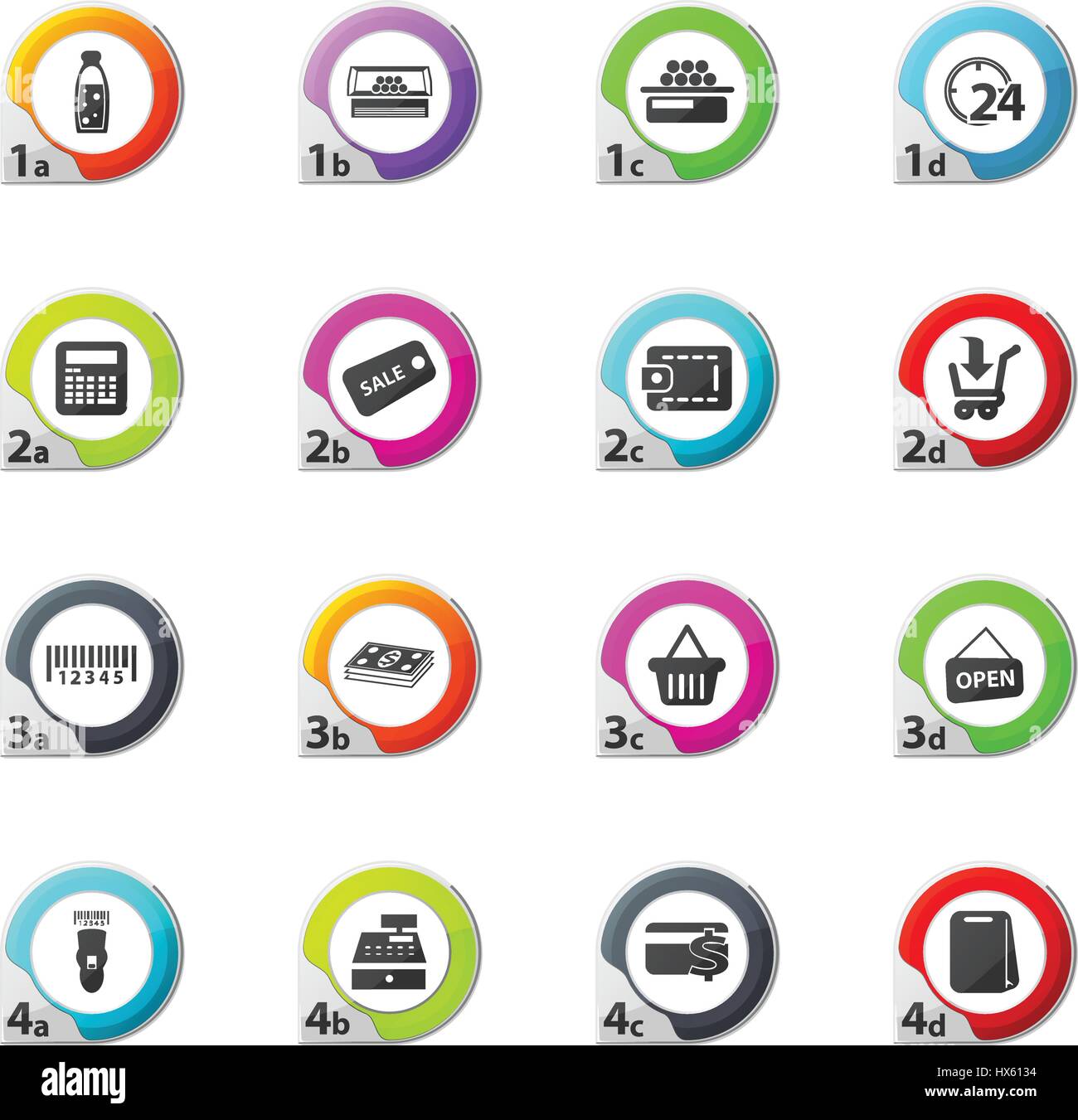 Full cash register Stock Vector Images - Alamy