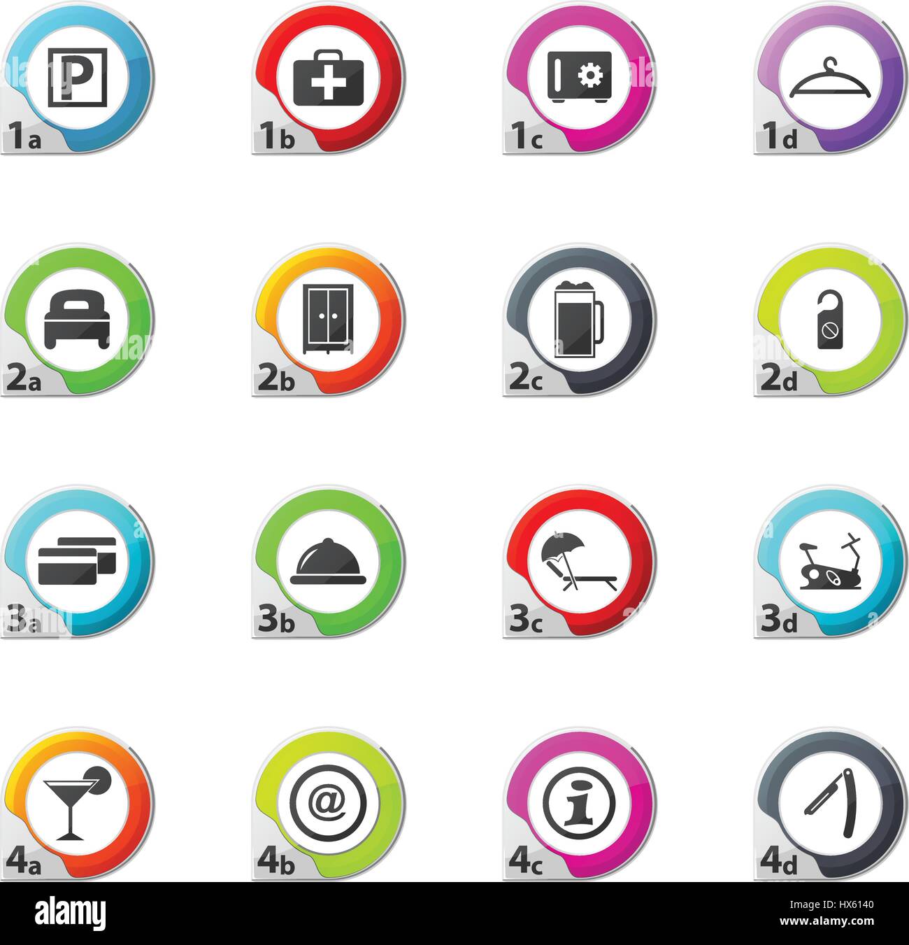 Hotel web icons for user interface design Stock Vector Image & Art - Alamy
