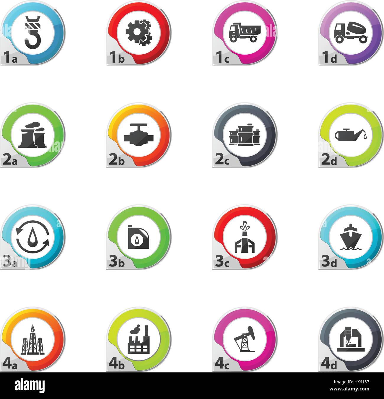 Industrial web icons for user interface design Stock Vector Image & Art ...