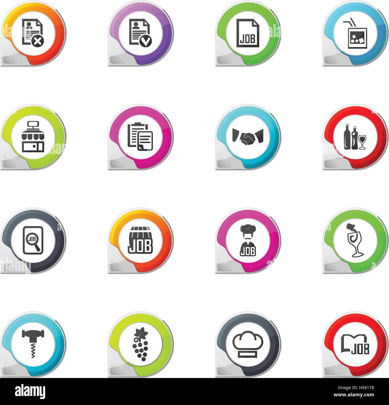 Job pointer on the color icons for your design Stock Vector Image & Art ...