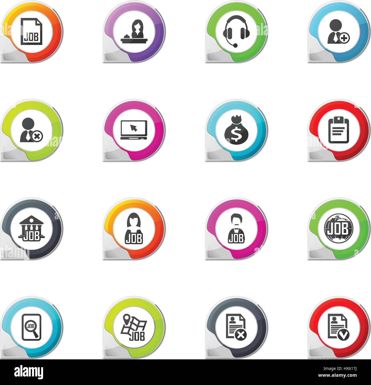 Job pointer on the color icons for your design Stock Vector Image & Art ...