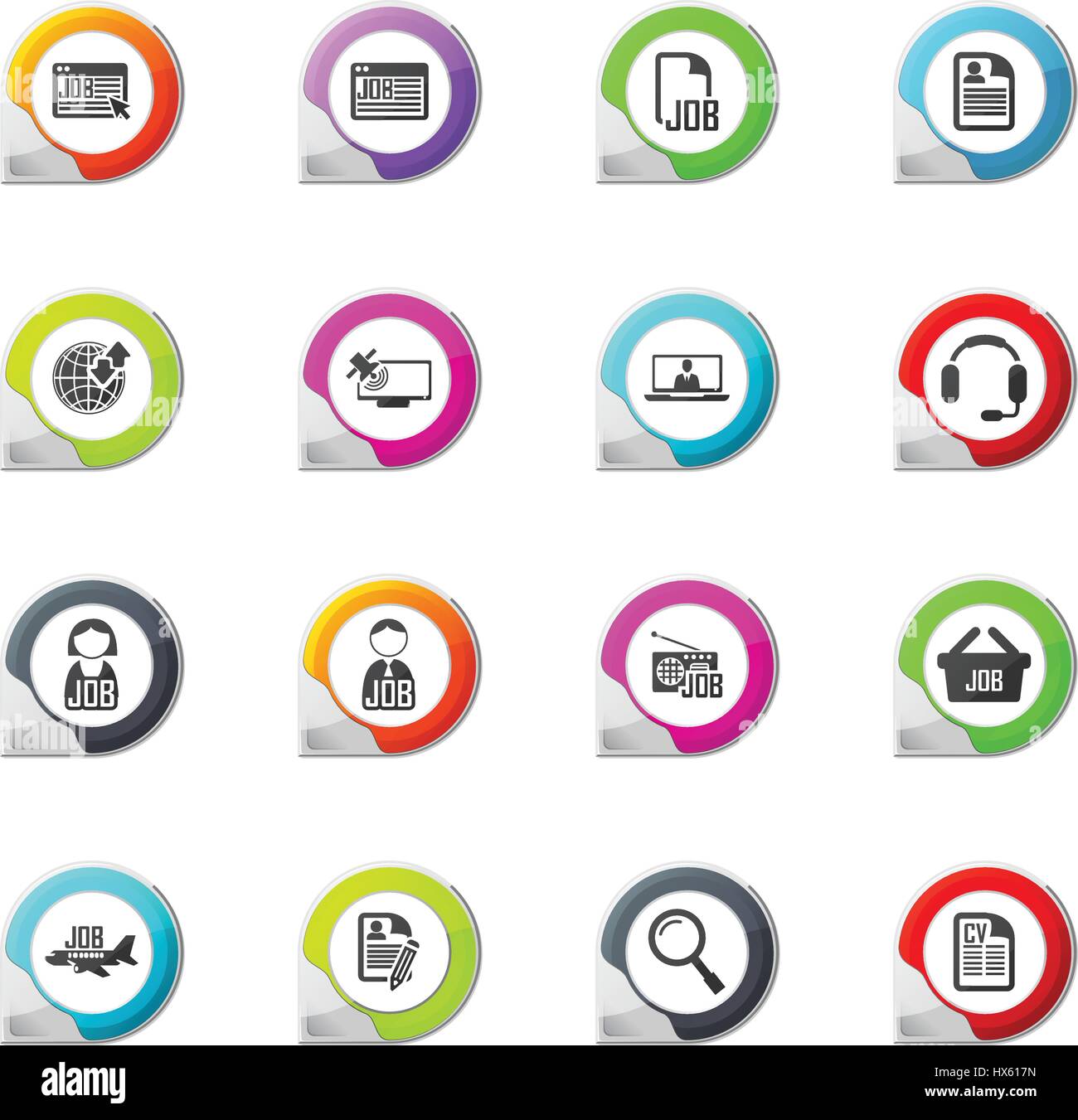 Job pointer on the color icons for your design Stock Vector Image & Art ...