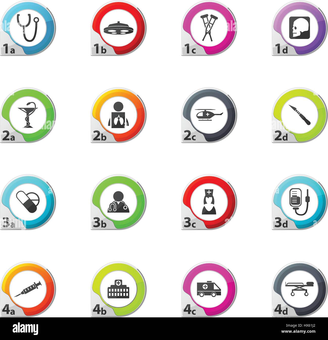Medical web icons for user interface design Stock Vector Image & Art ...