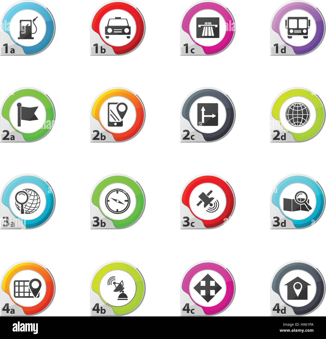 Navigation web icons for user interface design Stock Vector Image & Art ...