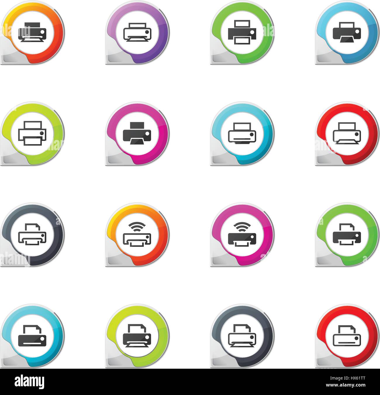 Print pointer on the color icons for your design Stock Vector Image ...