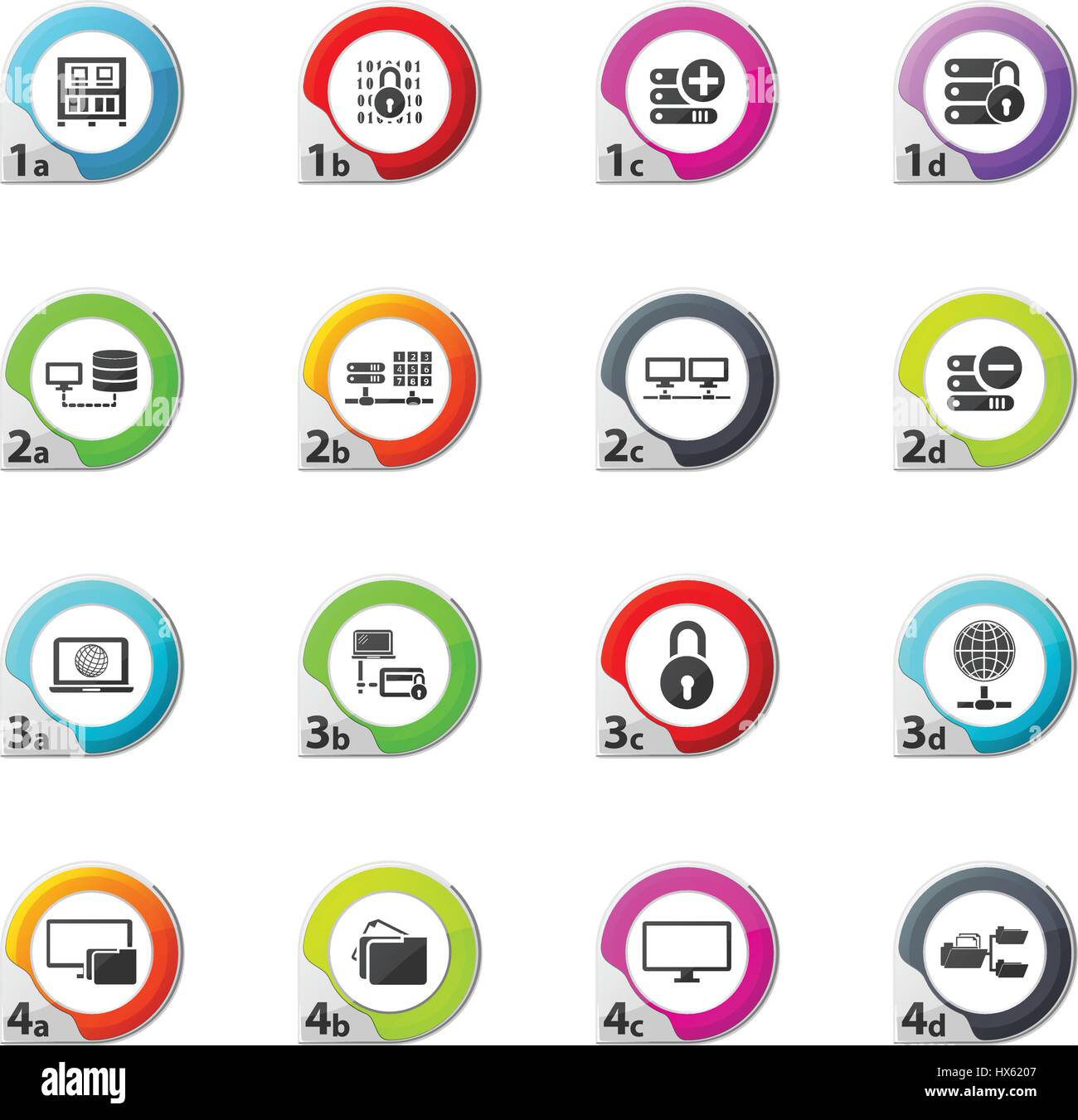 Internet, server, network web icons for user interface design Stock Vector Image & Art - Alamy
