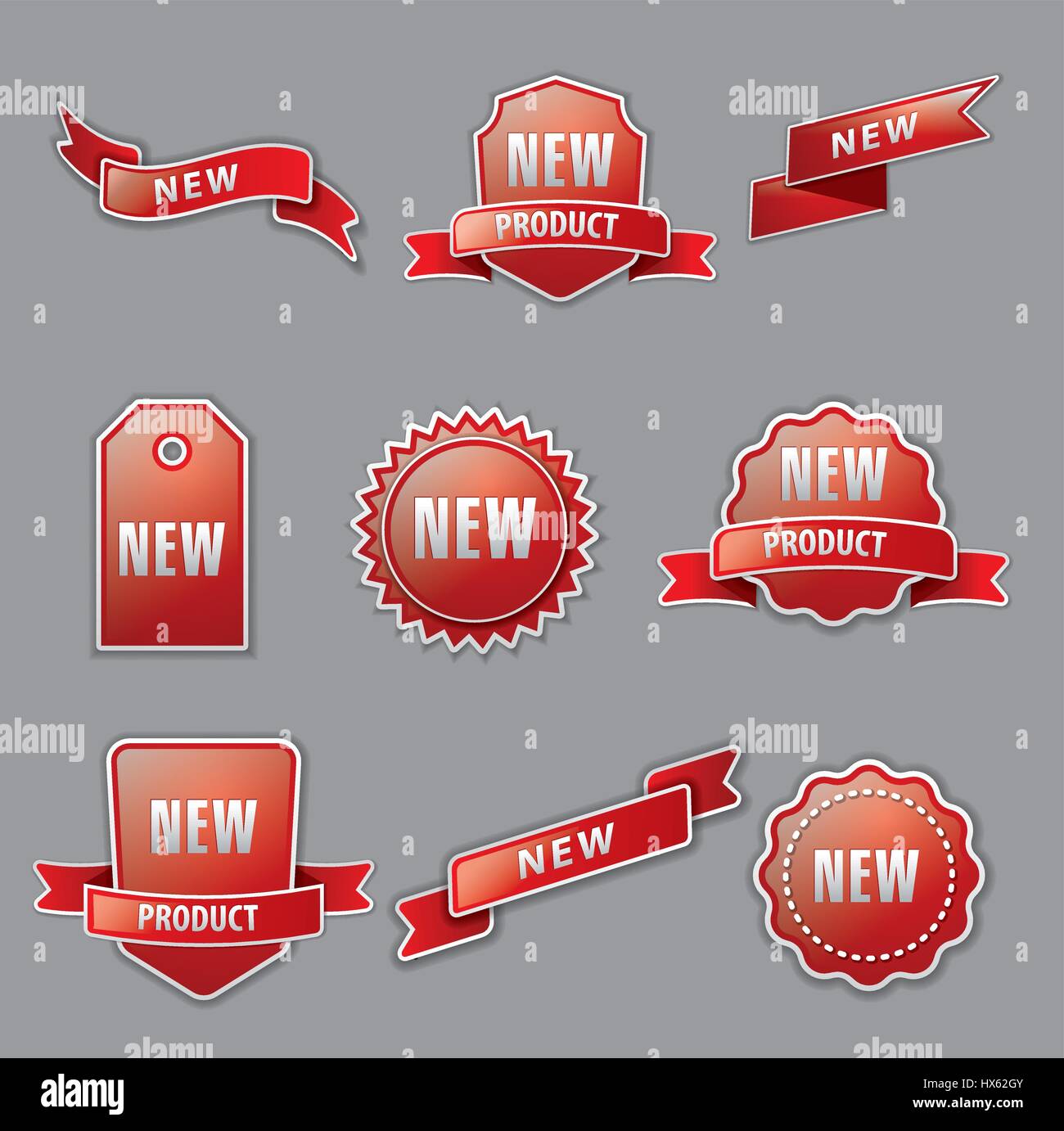 illustration of set new advertising banners and labels Stock Vector ...