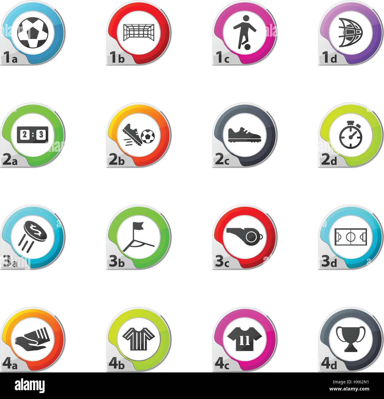 Soccer web icons for user interface design Stock Vector Image & Art - Alamy