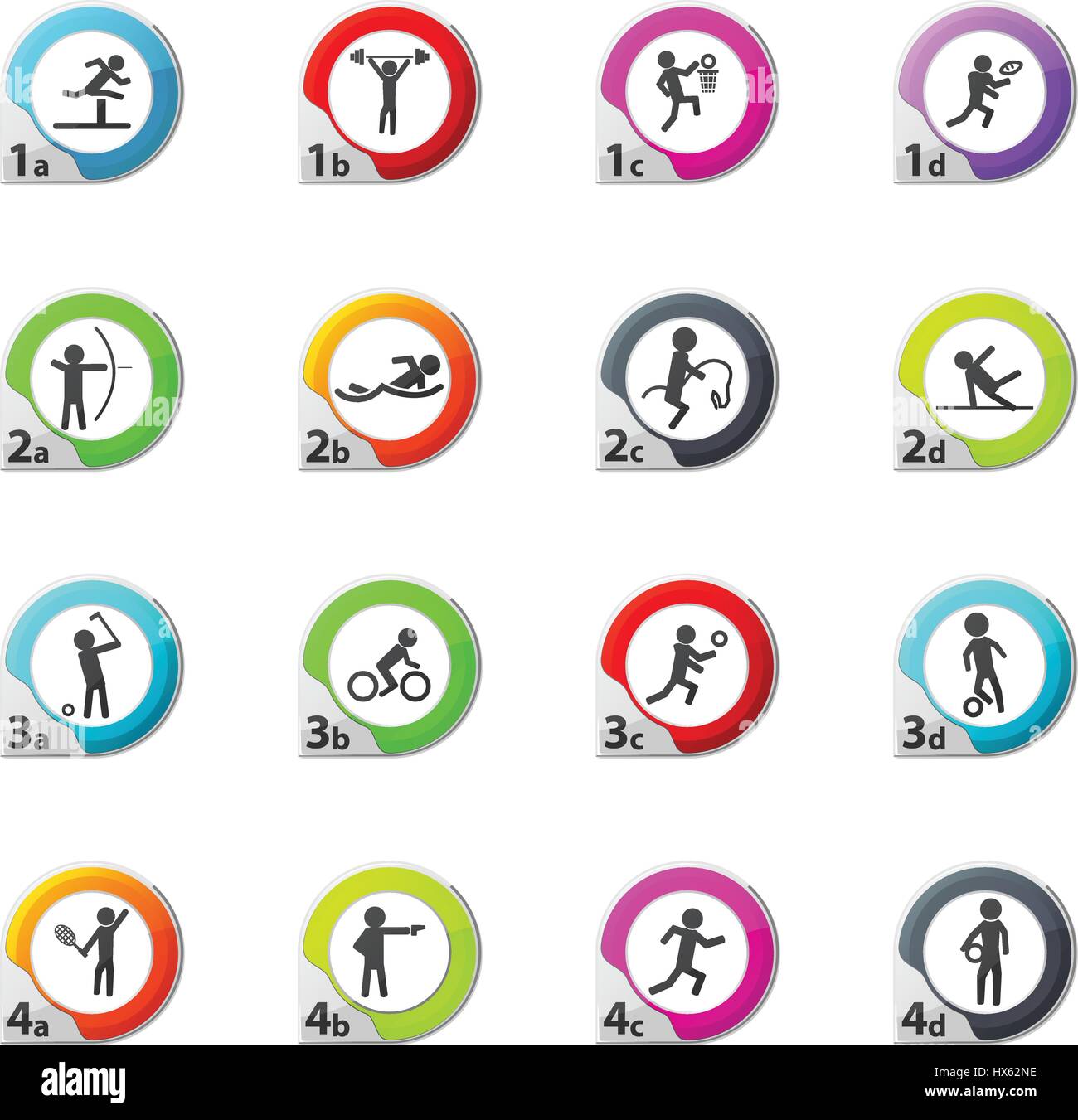 Sports web icons for user interface design Stock Vector Image & Art - Alamy