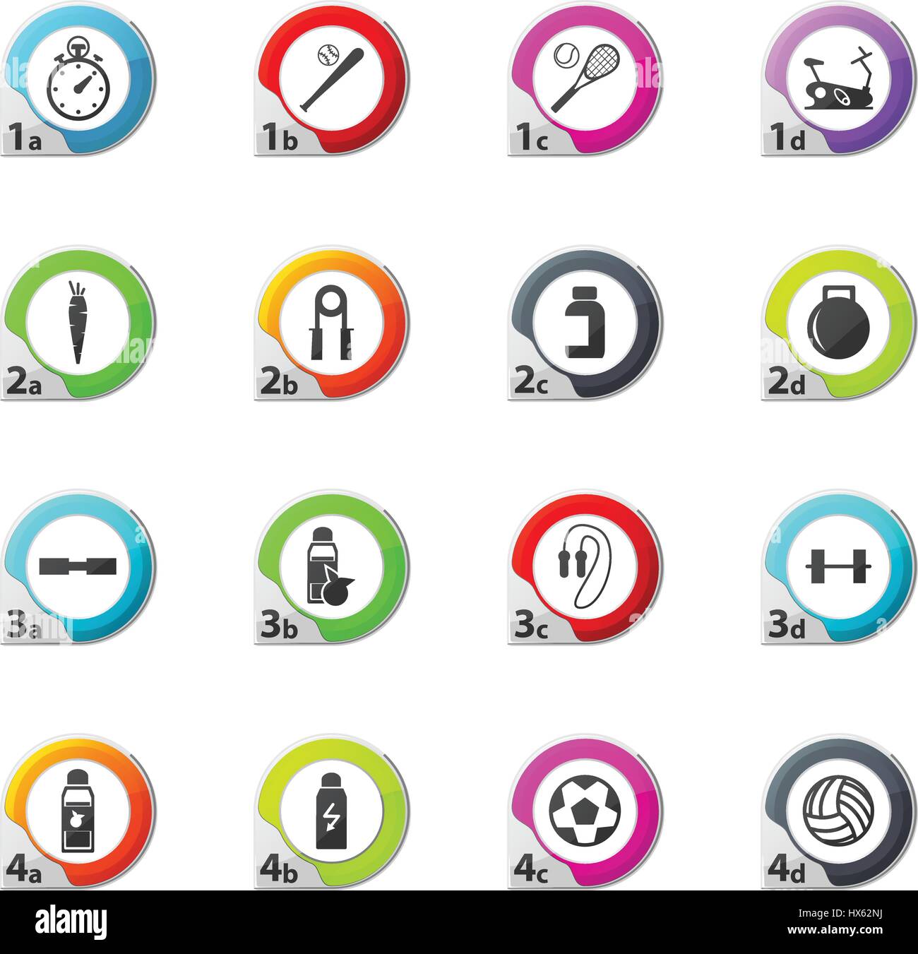 Sport web icons for user interface design Stock Vector Image & Art - Alamy