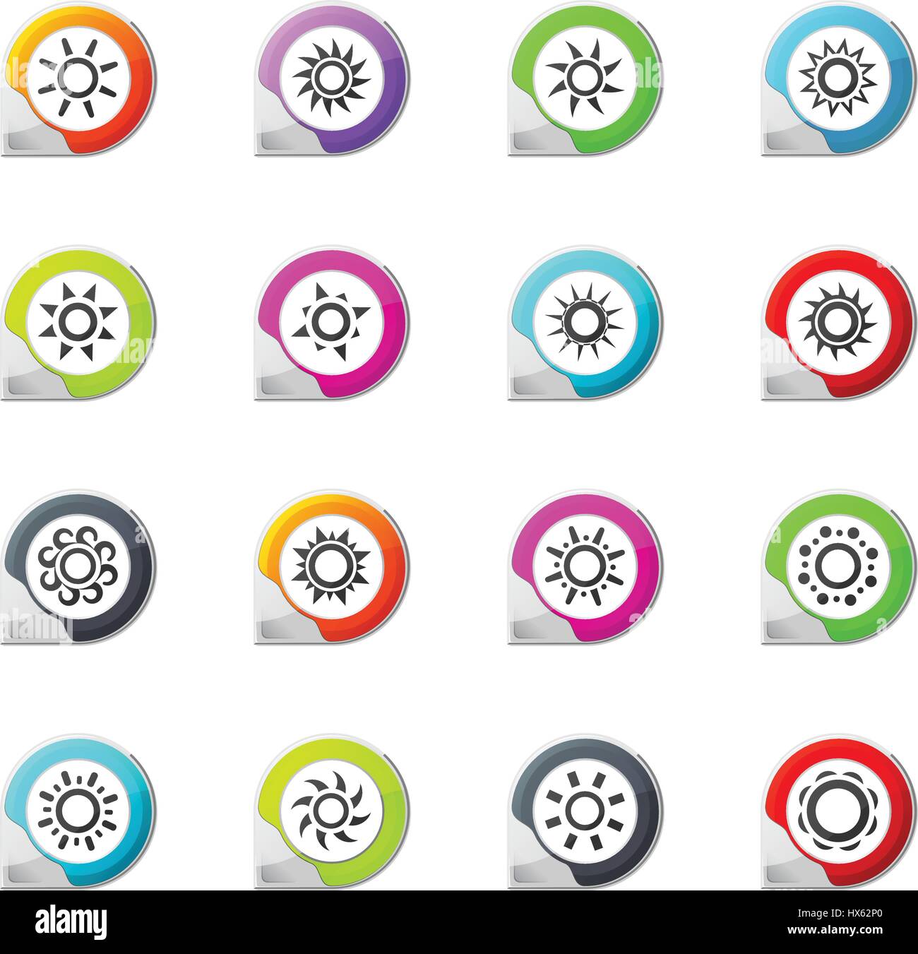 Sun pointer on the color icons for your design Stock Vector Image & Art ...