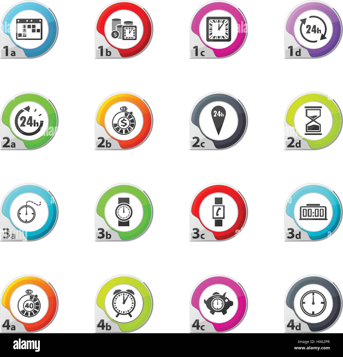 Time web icons for user interface design Stock Vector Image & Art - Alamy