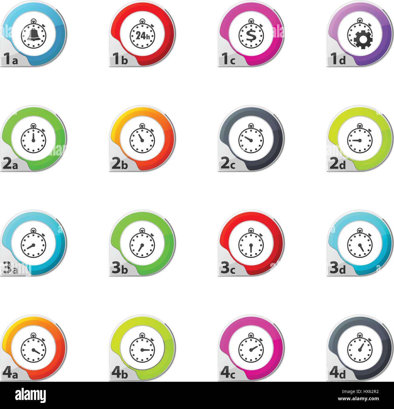 Timer web icons for user interface design Stock Vector Image & Art - Alamy