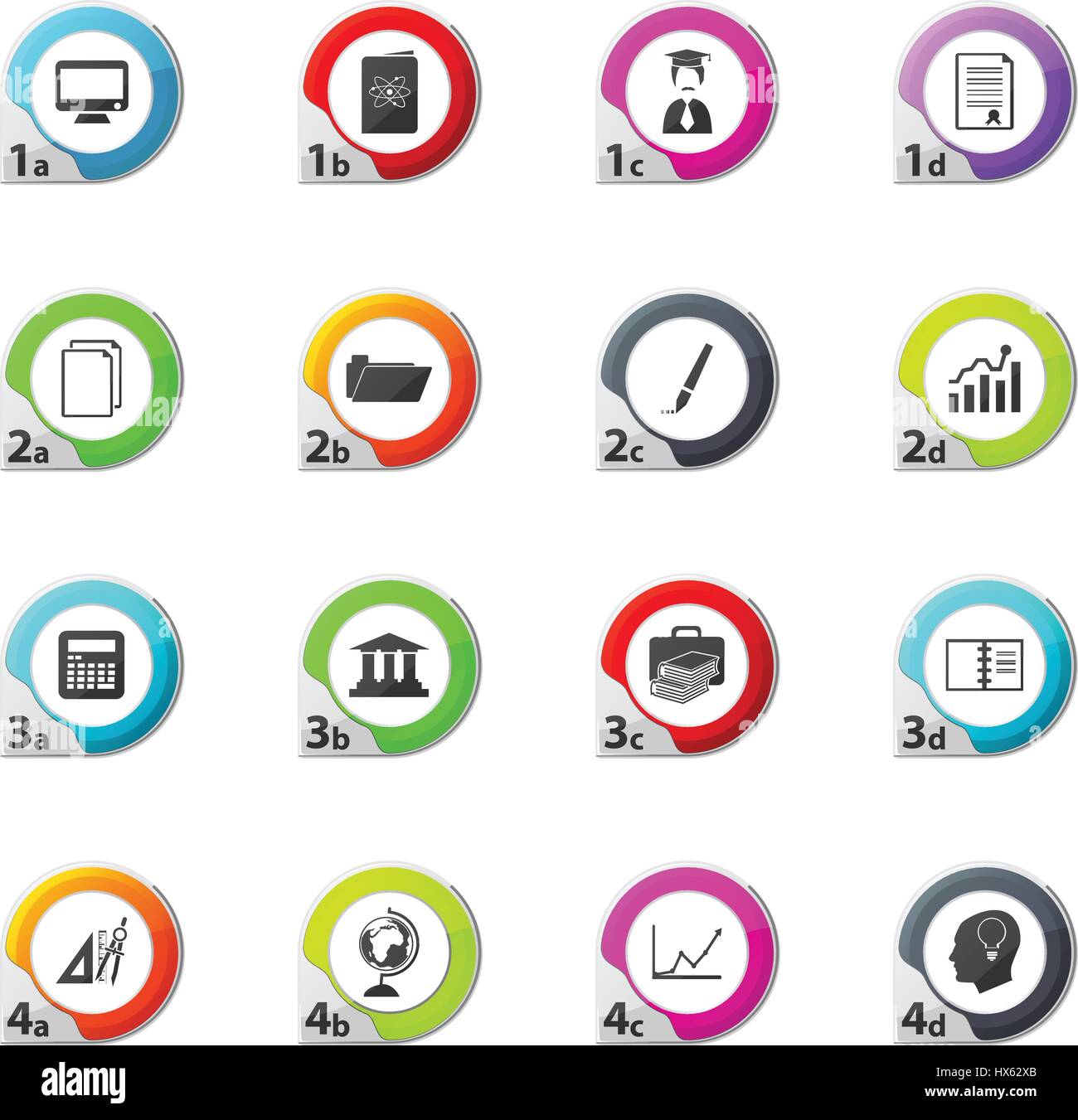 University web icons for user interface design Stock Vector Image & Art ...
