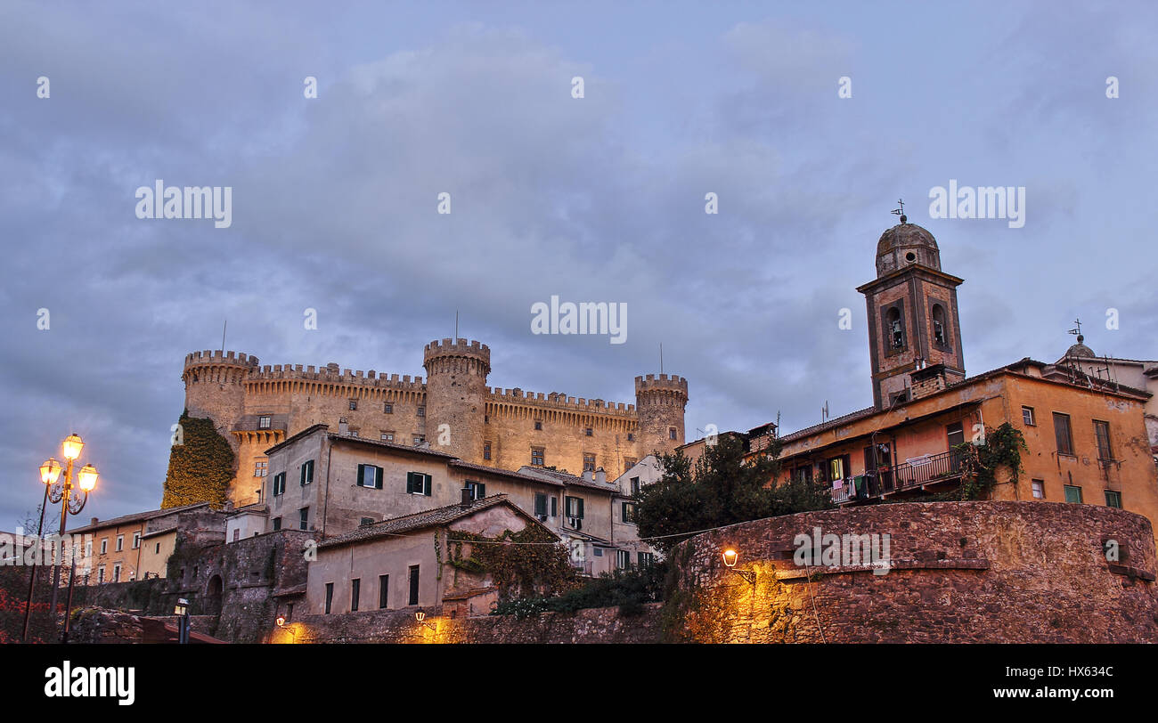 A view of historical centre of Bracciano, a nice village near Rome ...