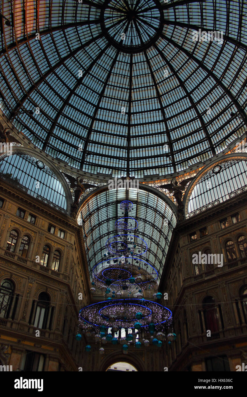 The Umberto Primo Gallery in Napoli during the Christmas Holiday Stock ...