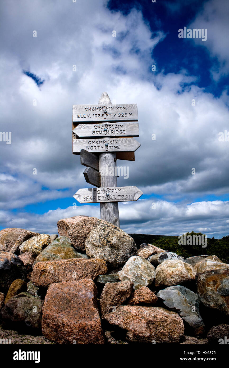 Acadia national park sign hi-res stock photography and images - Alamy