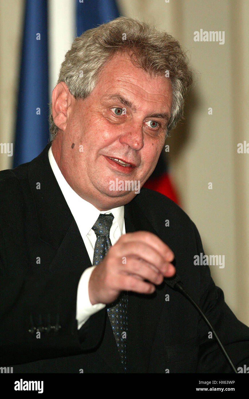 MILOS ZEMAN PRIME MINISTER CZECH REPUBLIC 03 April 2002 LOS ANGELES USA ...