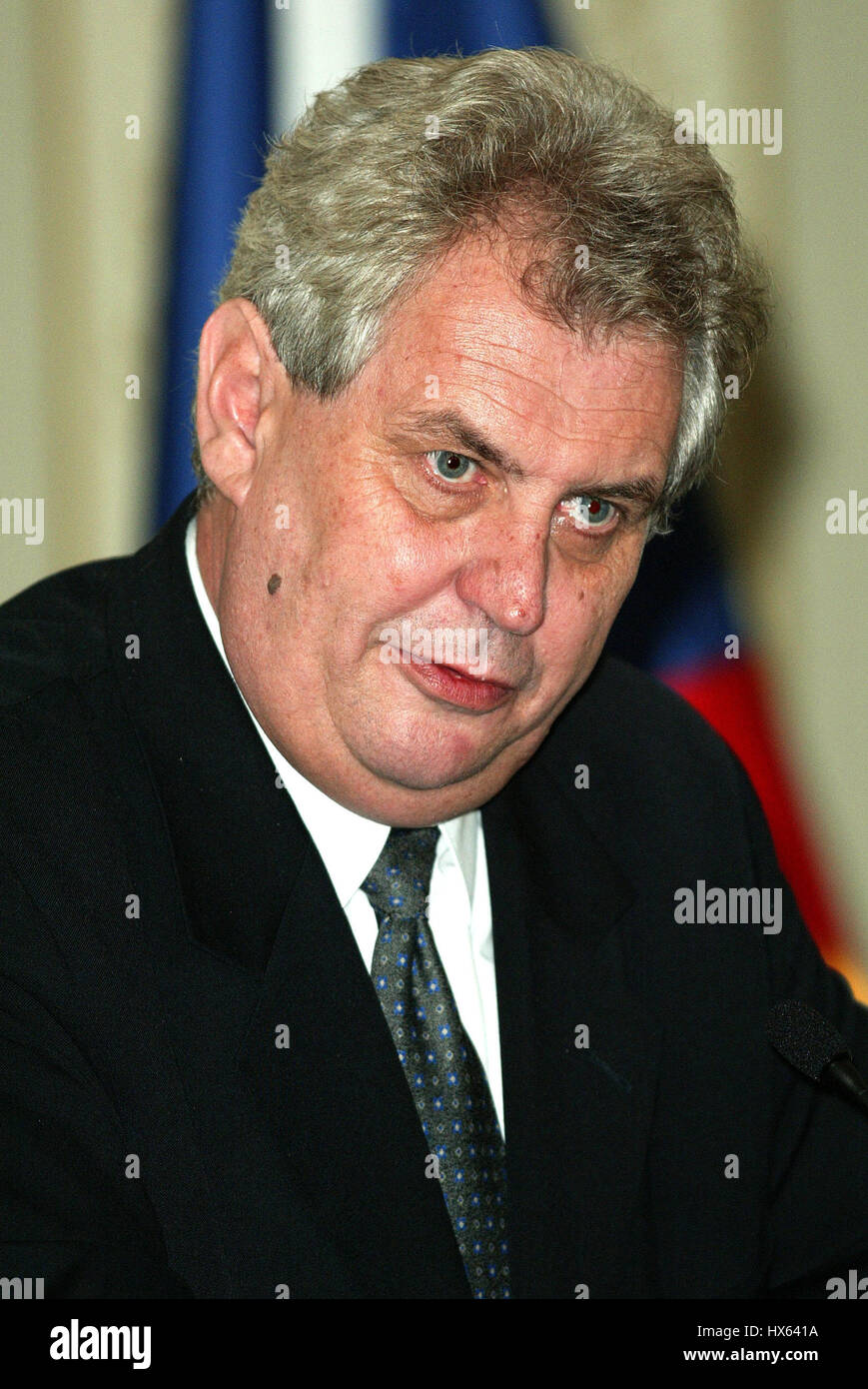 MILOS ZEMAN PRIME MINISTER CZECH REPUBLIC 03 April 2002 LOS ANGELES USA ...
