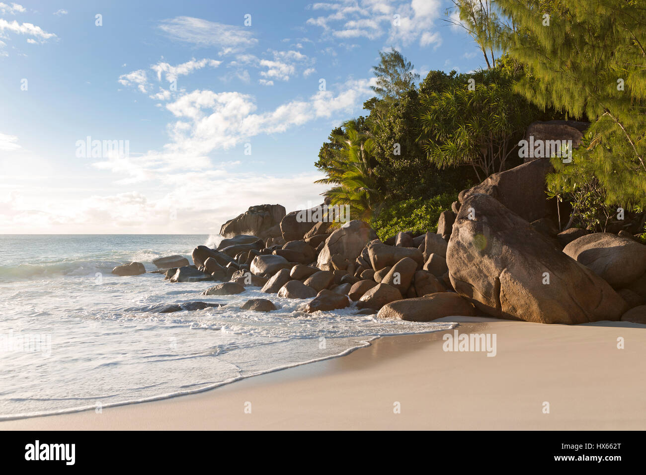 Beach panorama at the Ocean, Seychelles islands Stock Photo - Alamy