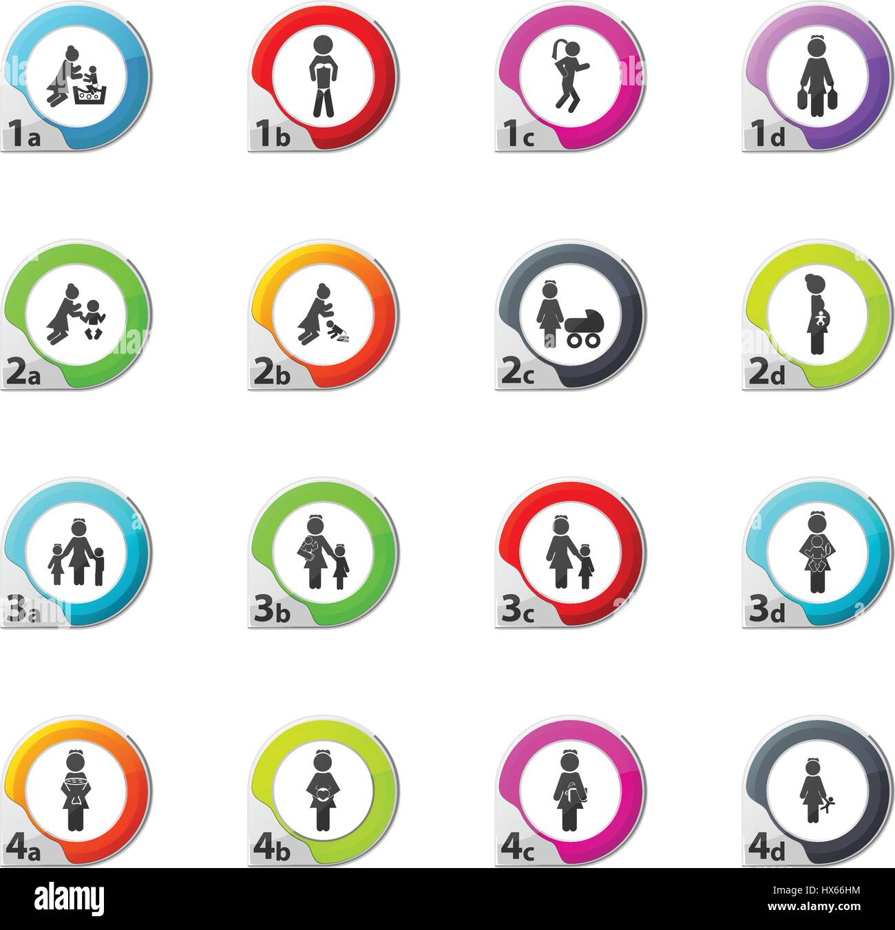 Family web icons for user interface design Stock Vector Image & Art - Alamy