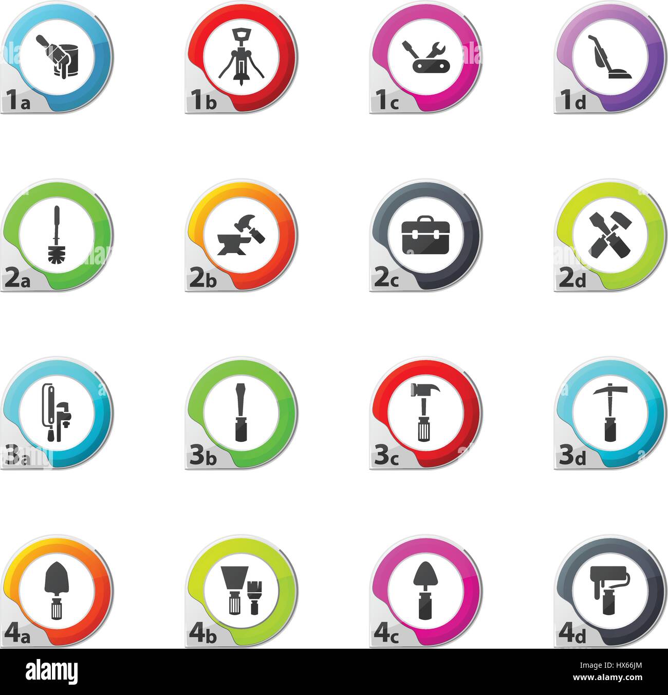 Work tools web icons for user interface design Stock Vector Image & Art ...