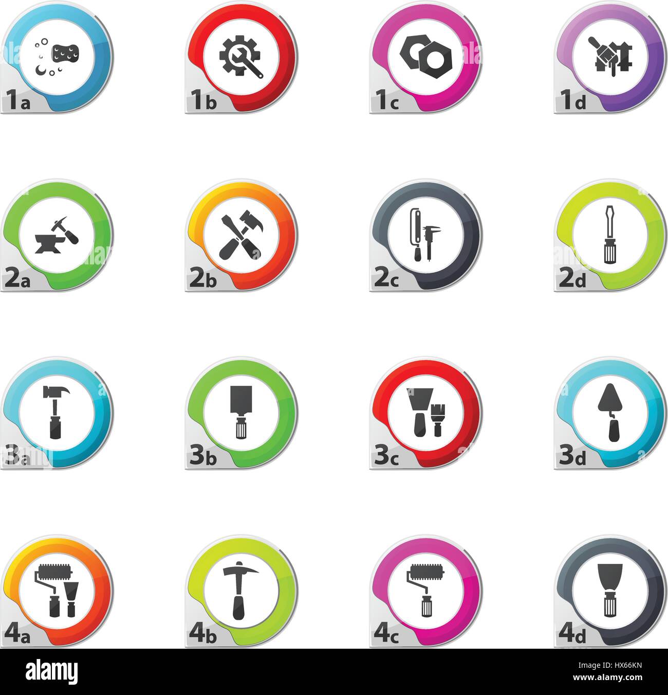 Work tools web icons for user interface design Stock Vector Image & Art ...