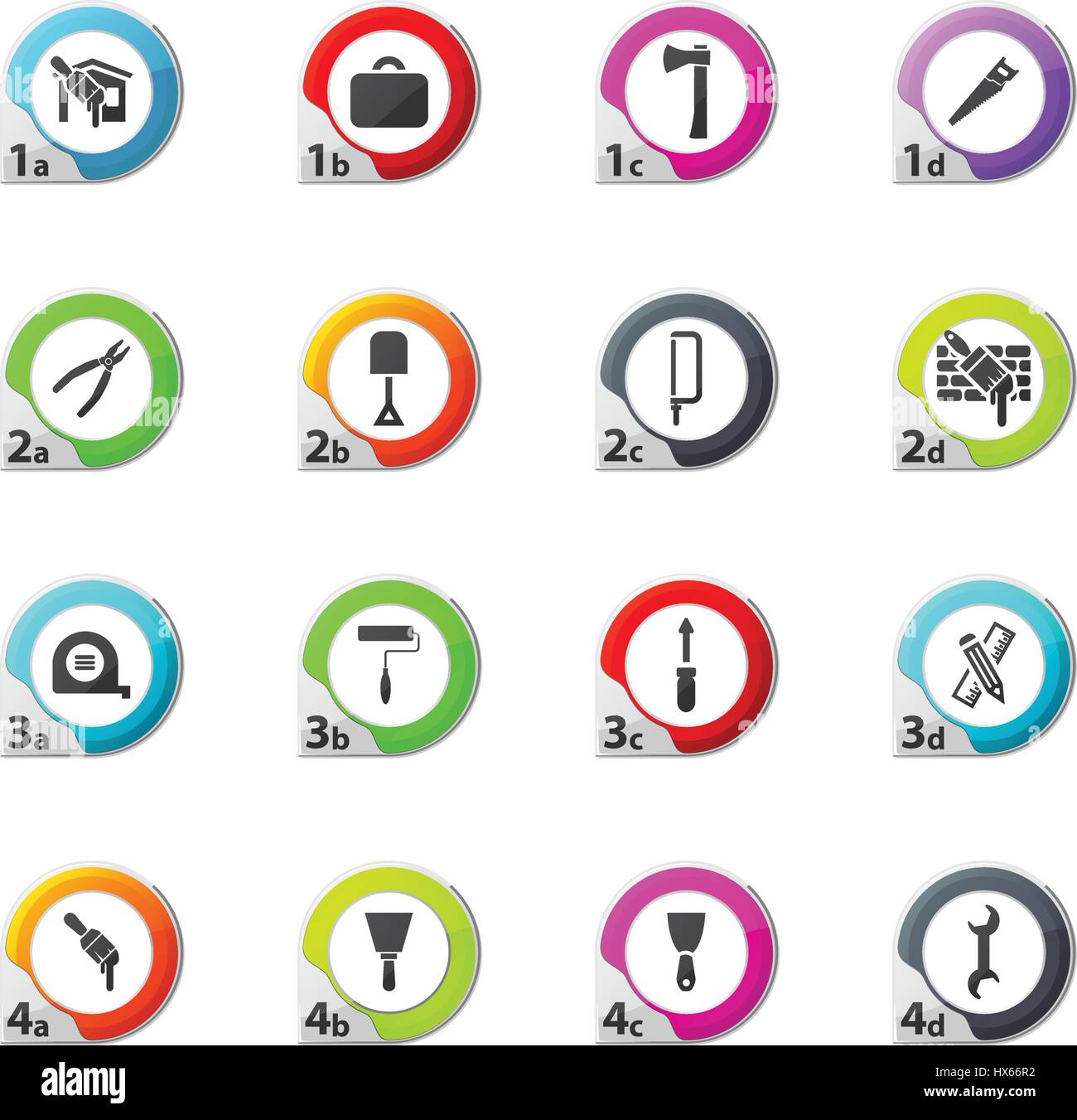 Work tools web icons for user interface design Stock Vector Image & Art ...