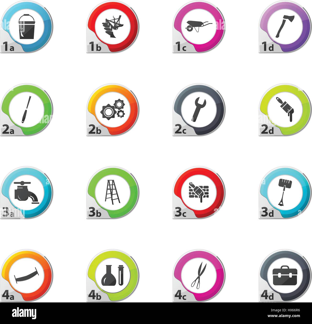 Work tools web icons for user interface design Stock Vector Image & Art ...