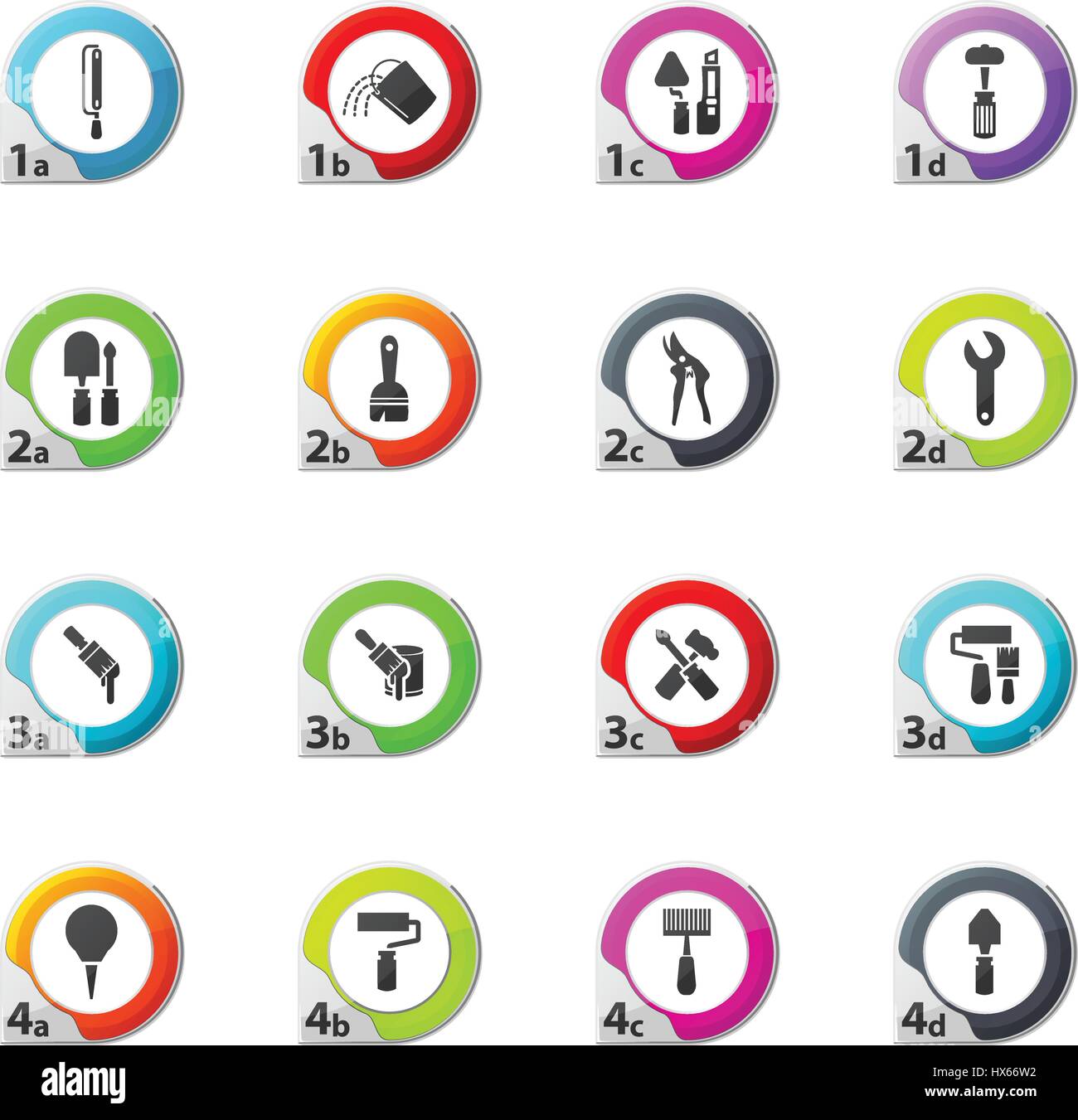 Work tools web icons for user interface design Stock Vector Image & Art ...