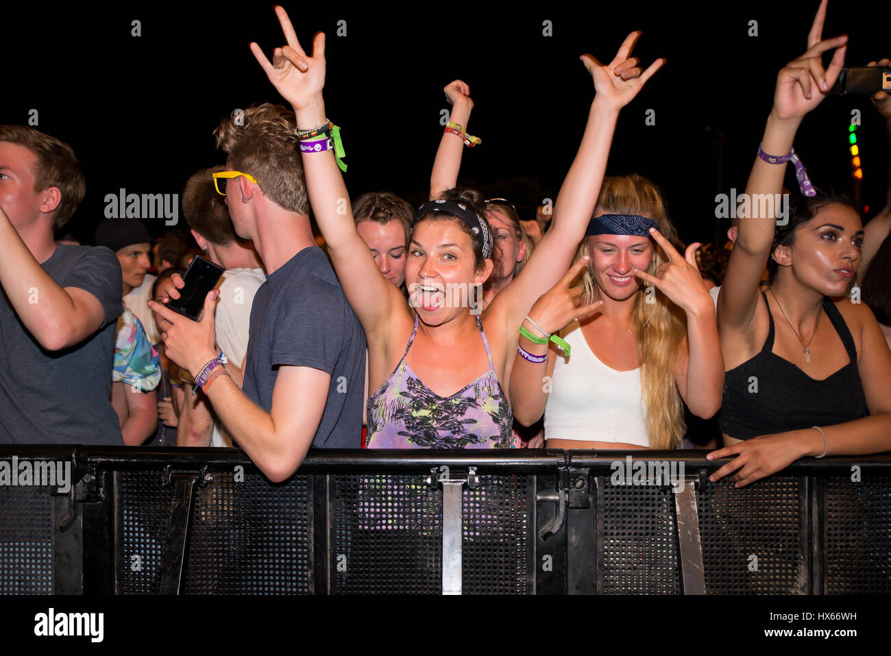 BENICASSIM, SPAIN - JUL 18: Crowd in a concert at FIB Festival on July ...