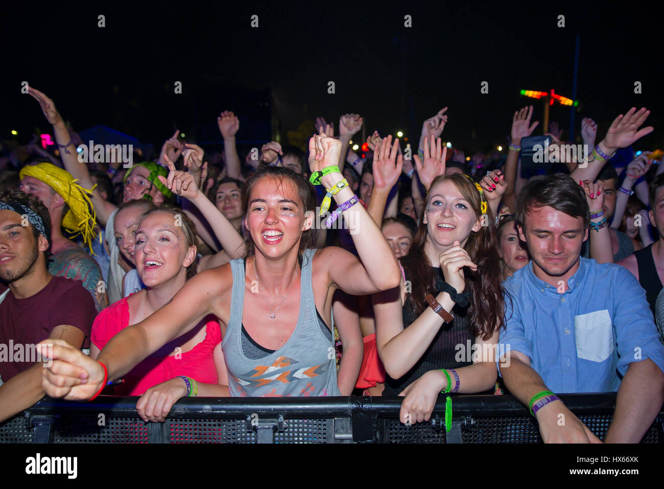 BENICASSIM, SPAIN - JUL 18: Crowd in a concert at FIB Festival on July ...