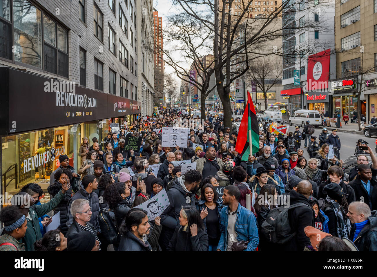 A crowd of about 300 people gathered in Union Square on the evening of ...