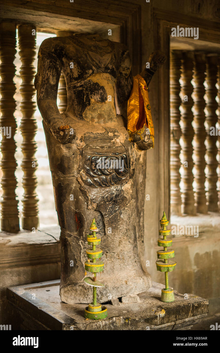 Interior of the Angkor Wat temple, Angkor, Cambodia, Asia Stock Photo ...