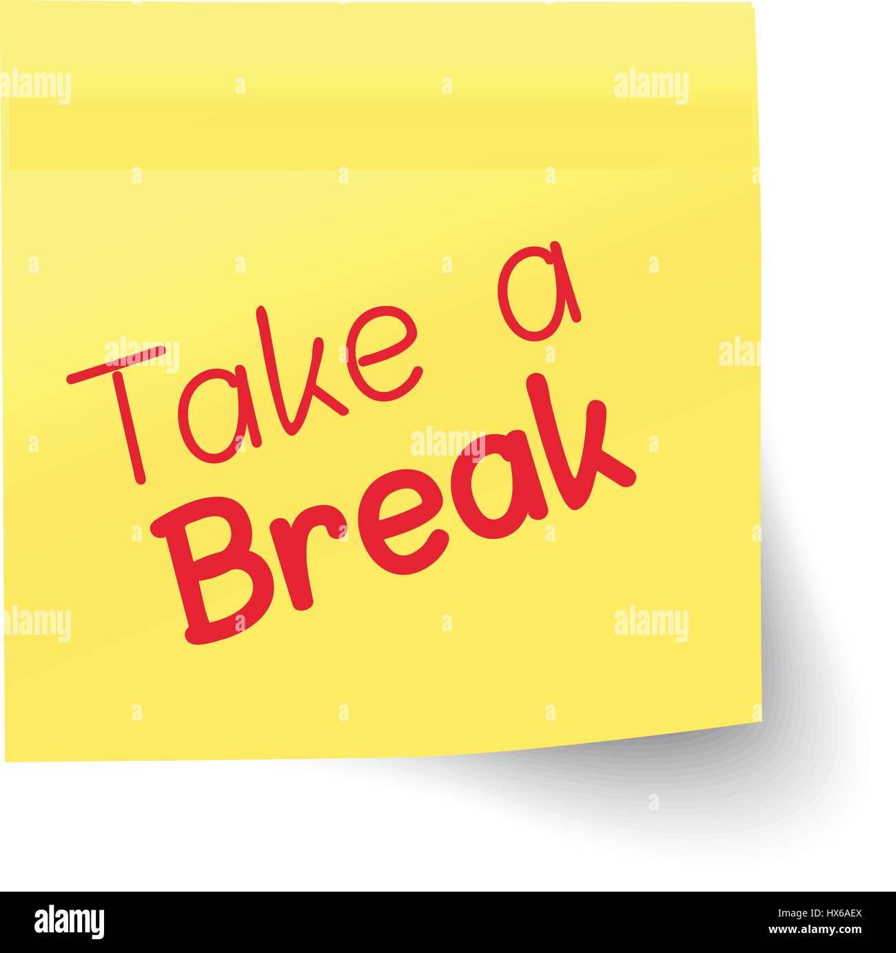 Marker Note - Take a Break illustration as EPS 10 File Stock Vector ...