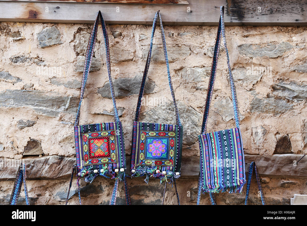 Colorful Traditional Turkish Bags in Cumalikizik Village, Bursa, Turkey ...
