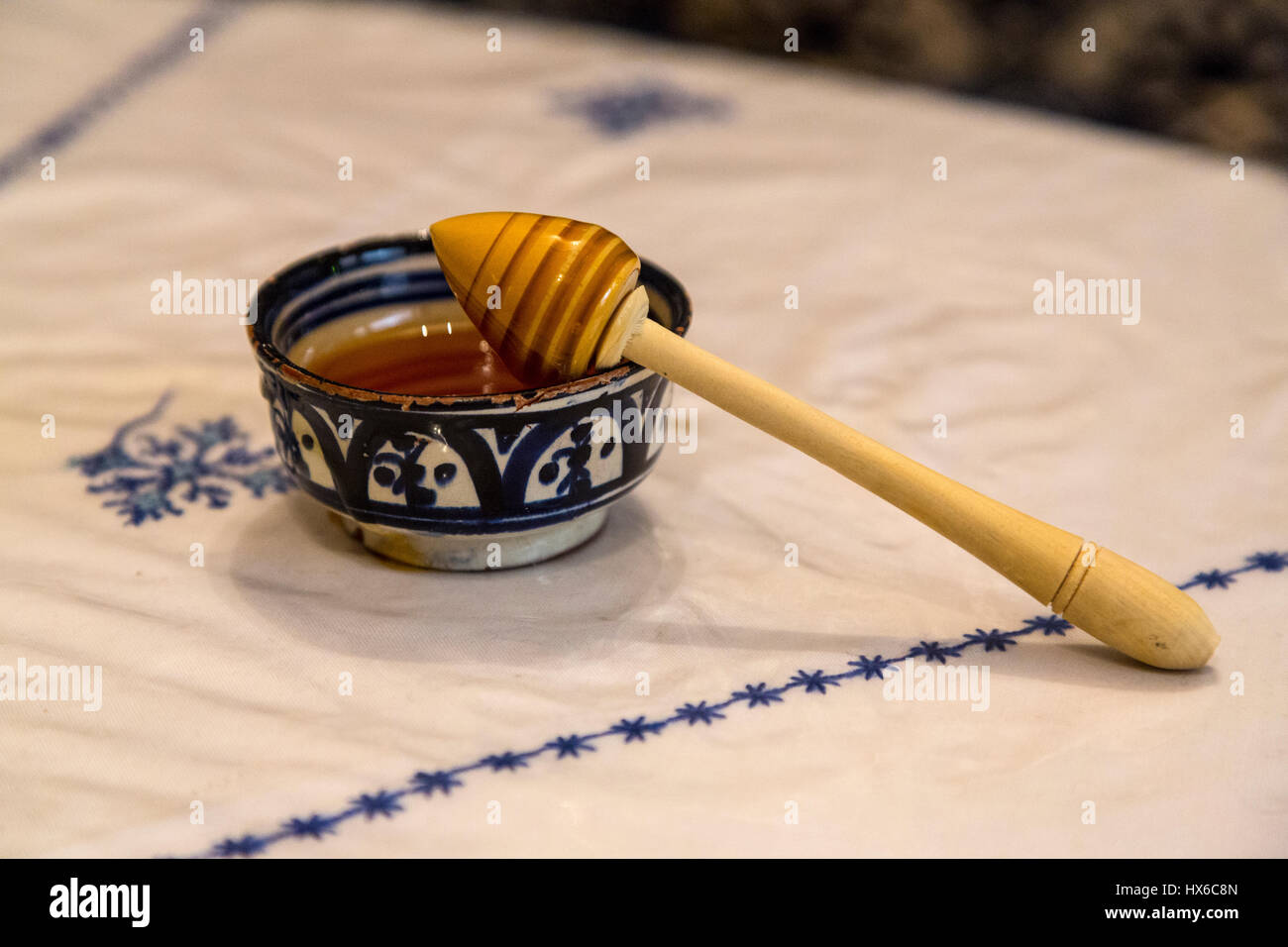 Meknes, Morocco. Honey Dipper, in a Moroccan Home Stock Photo - Alamy