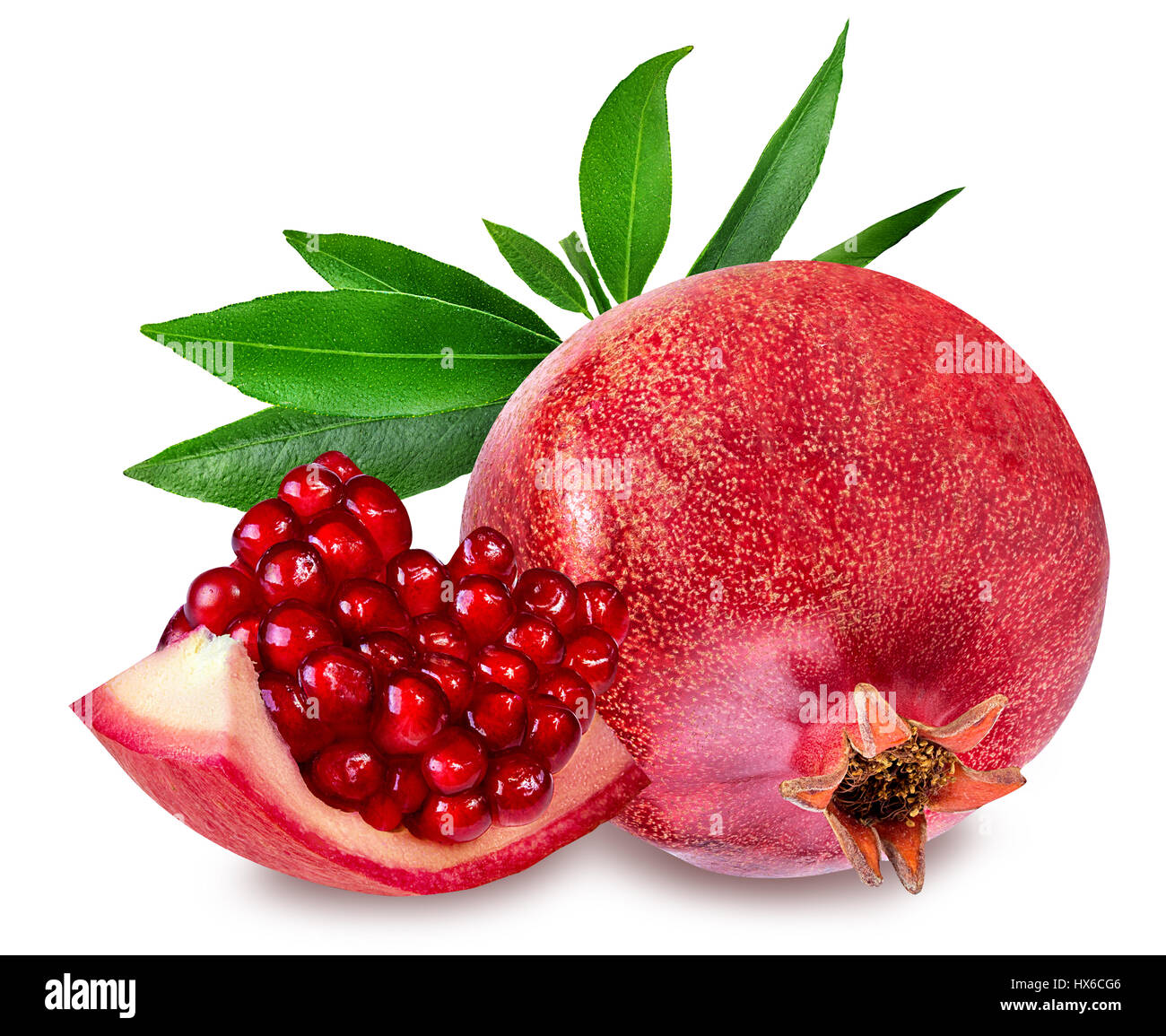 pomegranate isolated on white background Stock Photo - Alamy