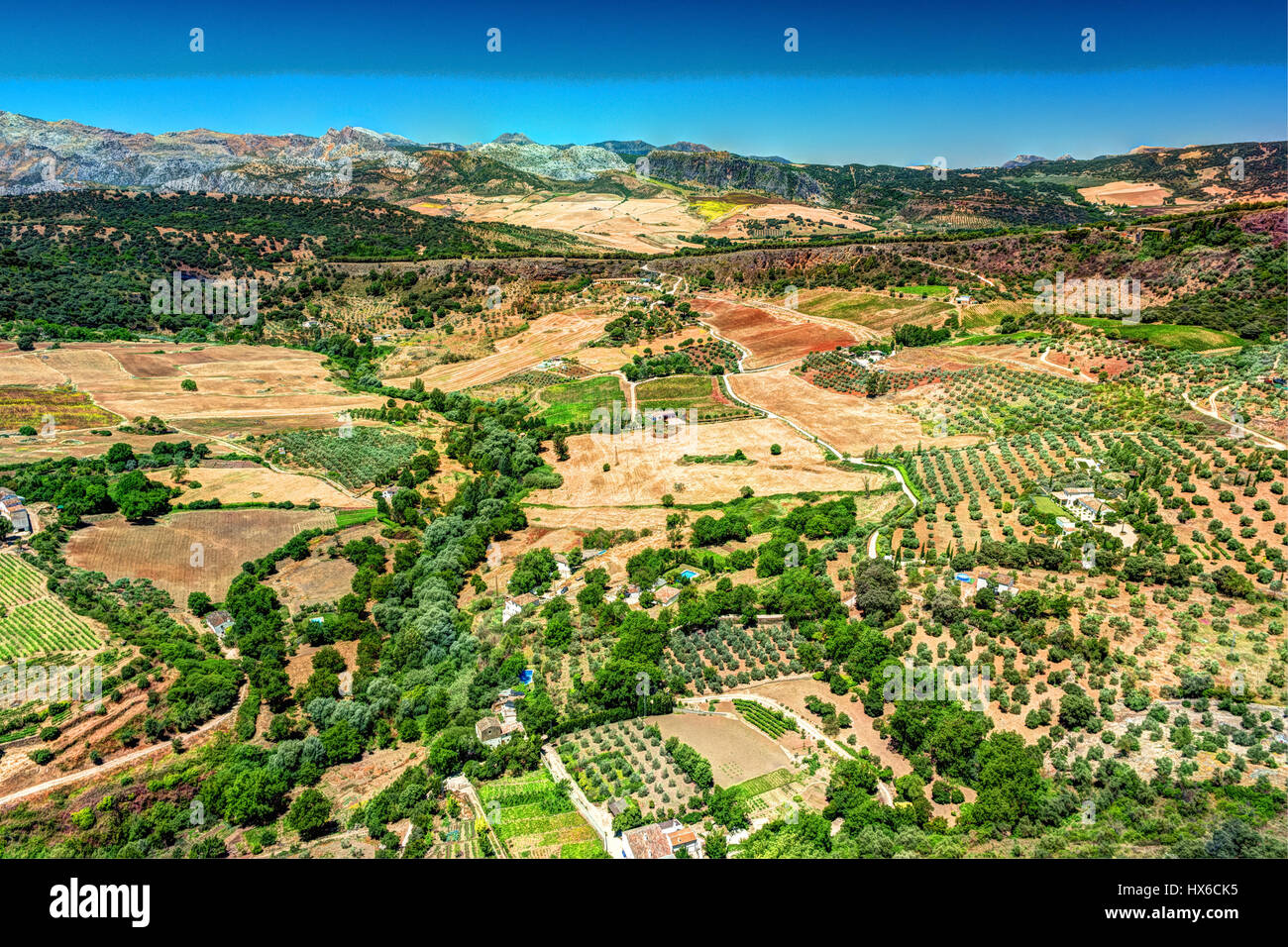 Aerial top view of a landscape Stock Photo - Alamy